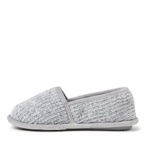 Dearfoams Women's Chenille A-Line Slipper, Sleet, Large