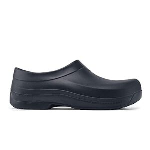 shoes for crews radium, men's, women's, unisex work clogs, slip resistant, water resistant, black, men's 10 women's 12