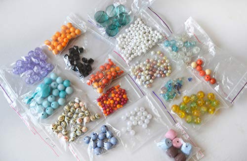 300 Pcs Small Bags for Jewelry - 2 Mil Clear Reclosable Poly Zipper Bags Sizes 1.5" x 2.3", 2" x 2.7", 2.4" x 3" for Pills, Vitamins