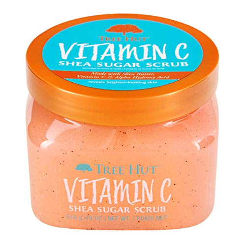 Tree Hut Vitamin C Shea Sugar Scrub, 18 oz, Ultra Hydrating and Exfoliating Scrub for Nourishing Essential Body Care