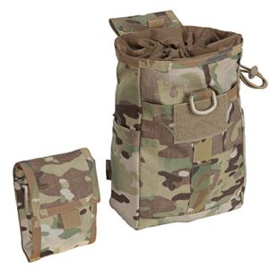 excellent elite spanker molle dump pouch drawstring magazine utility pouch folding dump pouch waist bag(multicam)