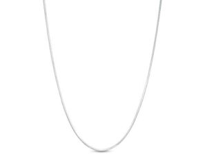 argento reale 1mm- 2mm sterling silver round snake chain necklace- solid sterling silver italian chain for pendants, flexible 925 snake chain, 16-30 lobster clasp