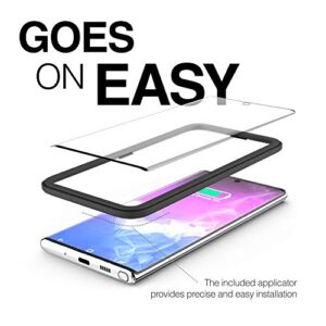 magglass Galaxy Note 10 Plus Tempered Glass Screen Protector Anti Bubble UHD Clear Full Coverage Resistant Screen Guard for Samsung Note 10+ (Case Friendly)