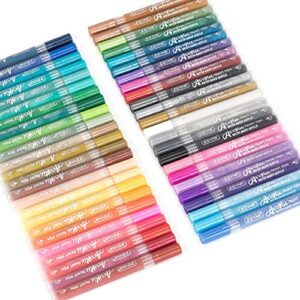 ZEYAR Acrylic Paint Pens, Expert of Rock Painting, Extra Fine, 48 Colors, AP Certified, Permanent&Waterproof Ink, Works on Rock, Wood, Glass, Metal, Ceramic and nearly All Surfaces (48 Colors)