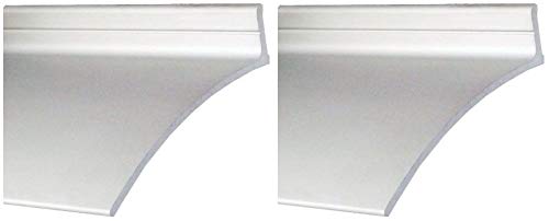 Pemko Aluminum Door Bottoms Overhead Rain Top Drip, Clear Anodized, 2-1/2”W x 52"L x 5/8”H - 346C52 (Тwо Расk)