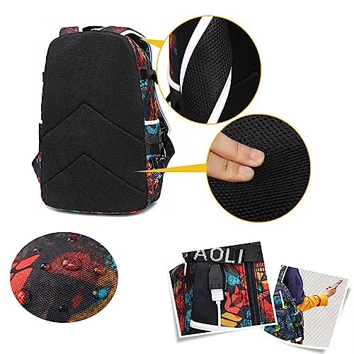 Basketball Player Star J-ordan Luminous Backpack Travel Student Backpack Fans Bookbag for Men Women (Style 4)