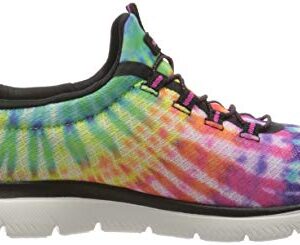 Skechers Women's Summits-Looking Groovy Sneaker, Black/Multi, 8.5 M US