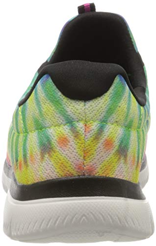 Skechers Women's Summits-Looking Groovy Sneaker, Black/Multi, 8.5 M US