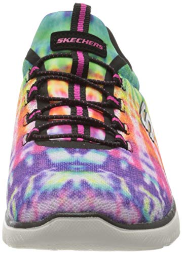 Skechers Women's Summits-Looking Groovy Sneaker, Black/Multi, 8.5 M US