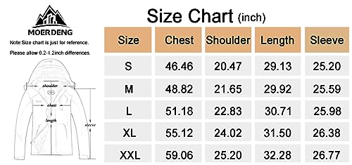 MOERDENG Men's Waterproof Ski Jacket Warm Winter Snow Coat Mountain Windbreaker Hooded Raincoat