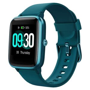 smart watch for android/samsung/iphone, activity fitness tracker with ip68 waterproof for men women & kids, smartwatch with 1.3" full-touch color screen, heart rate & sleep monitor, green