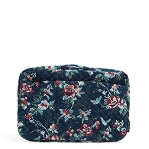 vera bradley women's cotton laptop organizer, rose toile - recycled cotton, one size