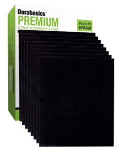 durabasics 8 pack replacement prefilter for honeywell hpa200 | carbon pre filter replacements for honeywell prefilter a, honeywell air filter a, hrf ap1, hrf-a200, and hpa200 honeywell filters