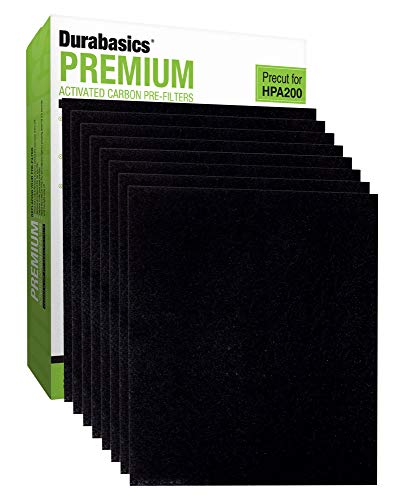 Durabasics 8 Pack Replacement Prefilter for Honeywell HPA200 | Carbon Pre Filter Replacements for Honeywell Prefilter A, Honeywell Air Filter A, HRF AP1, HRF-A200, and HPA200 Honeywell Filters