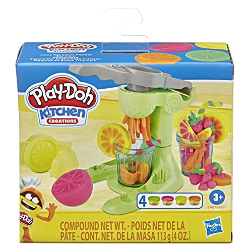 Play-Doh Kitchen Creations Juice Squeezin' Toy Juicer for Kids 3 Years and Up with 4 Non-Toxic Colors