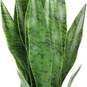 Bird Fiy Artificial Snake Plant Faux Agave Fake Sansevieria Artificial Potted Plants for Indoor and Outdoor Home Office Decor (Green, 16)