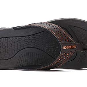 KIIU Mens Flip Flop Indoor and Outdoor Thong Sandals Beach Slippers Brown 2, 14.