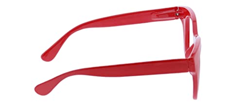 Peepers by PeeperSpecs Women's Center Stage Oversized Blue Light Blocking Reading Glasses, Red, 51 + 1