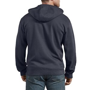 Dickies Men's Full Zip Fleece Hoodie, Dark Navy, X-Large