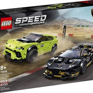 LEGO Speed Champions Lamborghini Urus ST-X and Lamborghini Huracán Super Trofeo EVO 76899 Building Kit (663 Pieces)