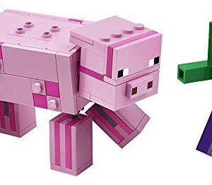 LEGO Minecraft Pig BigFig and Baby Zombie Character 21157 Cool Buildable Play-and-Display Toy Animal Figure for Kids, New 2020 (159 Pieces)