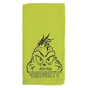 vandor dr. seuss the grinch definitely naughty dish towel