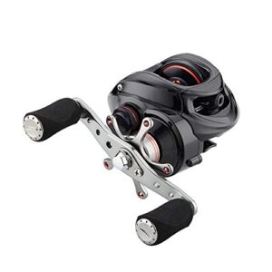 fishdrops baitcaster reel 7.5 oz light weight & smooth, 12.12lb drag magnetic brake baitcasting reels, gear ratio 7.0:1 affordable low profile freshwater bait caster fishing reel