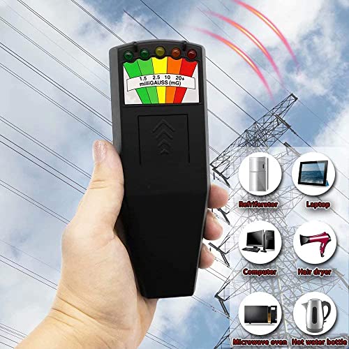 JahyShow LED EMF Meter Magnetic Field Detector Ghost Hunting Paranormal Equipment Tester Portable Counter