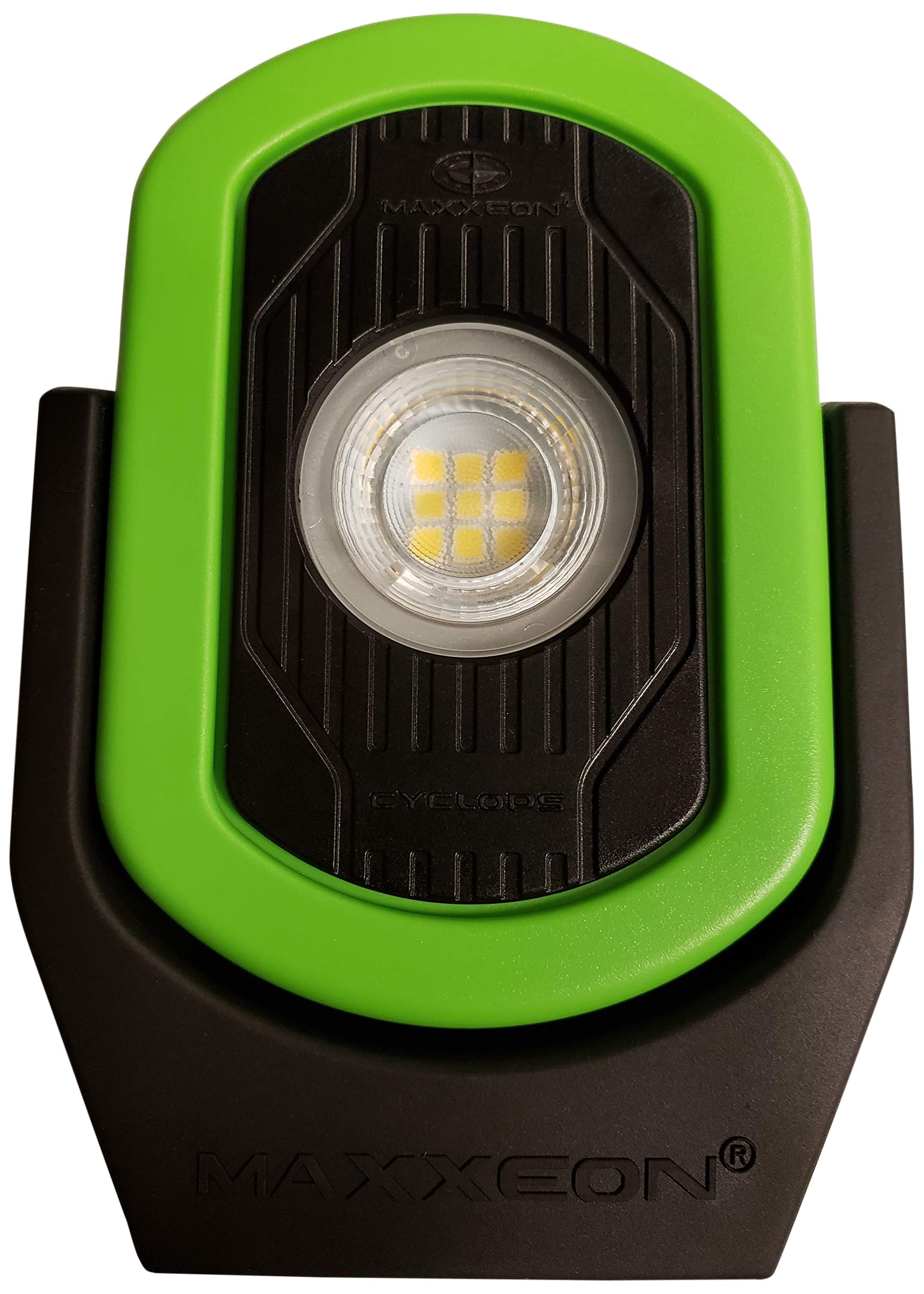 Maxxeon MXN00811, Hivis Green, 720 Lumens, USB-C Rechargeable LED Cyclops Workstar Work Light