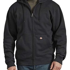 Dickies mens Full Zip Hoodie Fleece Jacket, Dark Heather, X-Large US