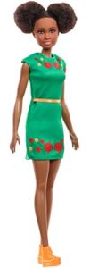 ​barbie dreamhouse adventures nikki doll, brunette, 11.5-inch, in green dress, gift for 3 to 7 year olds