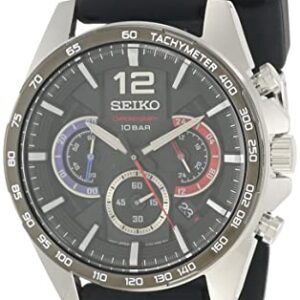 Seiko Quartz Watch SSB347P1 - Rubber Gents Quartz Chronograph