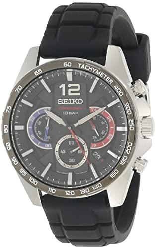 Seiko Quartz Watch SSB347P1 - Rubber Gents Quartz Chronograph