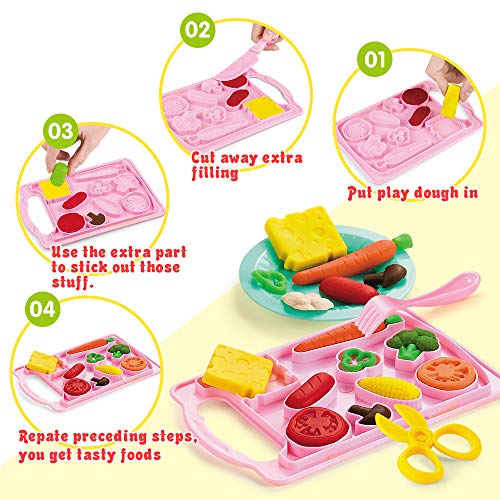 Color Dough Toys for Kid Kitchen Creations Little Chef Color Dough Set Games