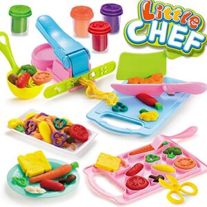 Color Dough Toys for Kid Kitchen Creations Little Chef Color Dough Set Games