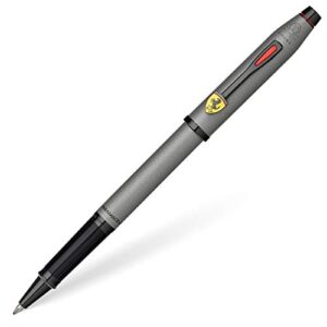 cross century ii scuderia ferrari rollerball pen, includes luxury gift box - titanium grey satin lacquer