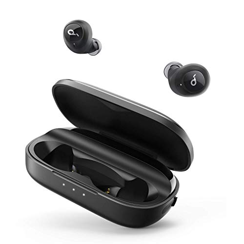 Soundcore Liberty True-Wireless Headphones, 100-Hour Playtime, Bluetooth 5 Wireless Earbuds, Graphene Driver Technology, Sweatproof True Wireless Earbuds,Smart AI, Stereo Handsfree Calls (Renewed) 