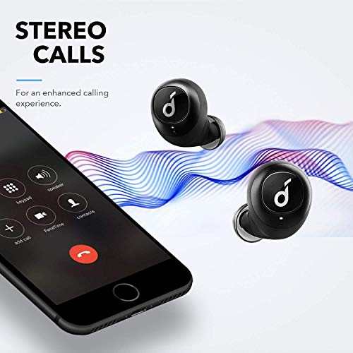 Soundcore Liberty True-Wireless Headphones, 100-Hour Playtime, Bluetooth 5 Wireless Earbuds, Graphene Driver Technology, Sweatproof True Wireless Earbuds,Smart AI, Stereo Handsfree Calls (Renewed) 