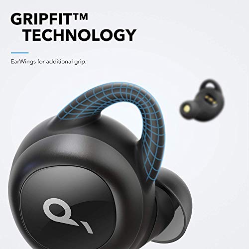 Soundcore Liberty True-Wireless Headphones, 100-Hour Playtime, Bluetooth 5 Wireless Earbuds, Graphene Driver Technology, Sweatproof True Wireless Earbuds,Smart AI, Stereo Handsfree Calls (Renewed) 