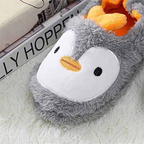 Csfry Toddler Boys Girls House Slippers Cartoon Warm Home Shoes Indoor Bedroom Orange