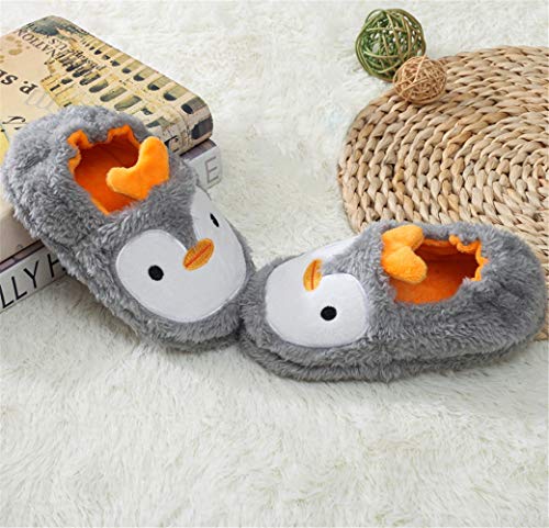 Csfry Toddler Boys Girls House Slippers Cartoon Warm Home Shoes Indoor Bedroom Orange