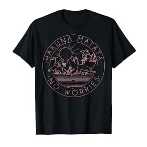 Disney The Lion King Hakuna Matata No Worries Outline Logo T-Shirt