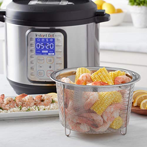 Instant Pot Official Large Mesh Steamer Basket, Stainless Steel, Round