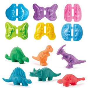 vconejo color dough toys dinosaur world dough set creations tools for kid 2-4-8 years with animals