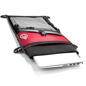 AquaQuest Typhoon Laptop Case - 100% Waterproof, Versatile, Durable, Lightweight, Messenger Bag - Protective Padded Computer Sleeve Pouch - 13" Red