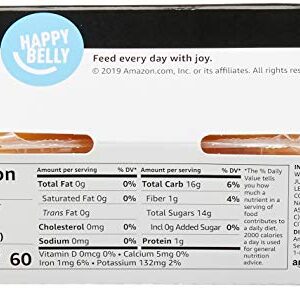 Amazon Brand - Happy Belly Fruit Bowls, Yellow Cling Diced Peach in 100% Juice, 4 Count, 4 Ounce Bowls