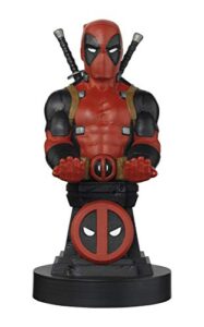 exquisite gaming: marvel: deadpool plinth - original mobile phone & gaming controller holder, device stand, cable guys, licensed figure