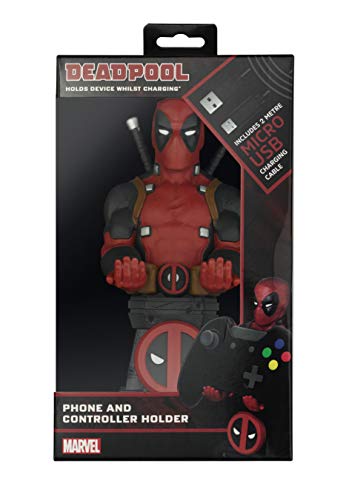 Exquisite Gaming: Marvel: Deadpool Plinth - Original Mobile Phone & Gaming Controller Holder, Device Stand, Cable Guys, Licensed Figure