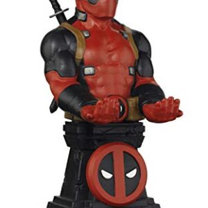 Exquisite Gaming: Marvel: Deadpool Plinth - Original Mobile Phone & Gaming Controller Holder, Device Stand, Cable Guys, Licensed Figure