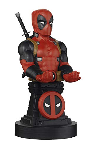 Exquisite Gaming: Marvel: Deadpool Plinth - Original Mobile Phone & Gaming Controller Holder, Device Stand, Cable Guys, Licensed Figure